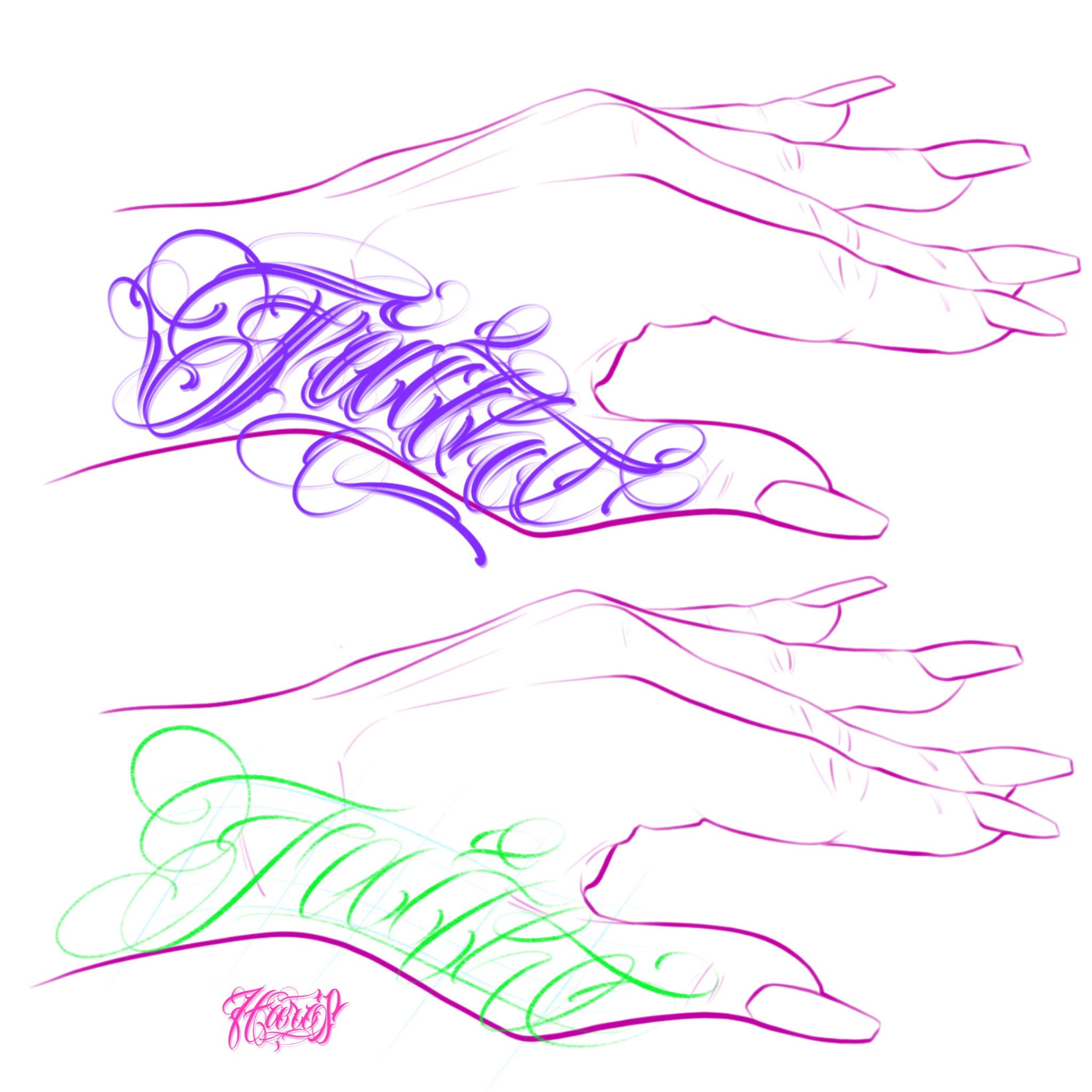 Your Custom Chicano Lettering - Tattoo Design – Brushestock